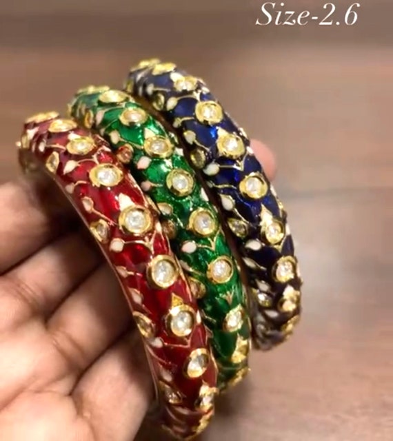 Kundan meenakari bangles store