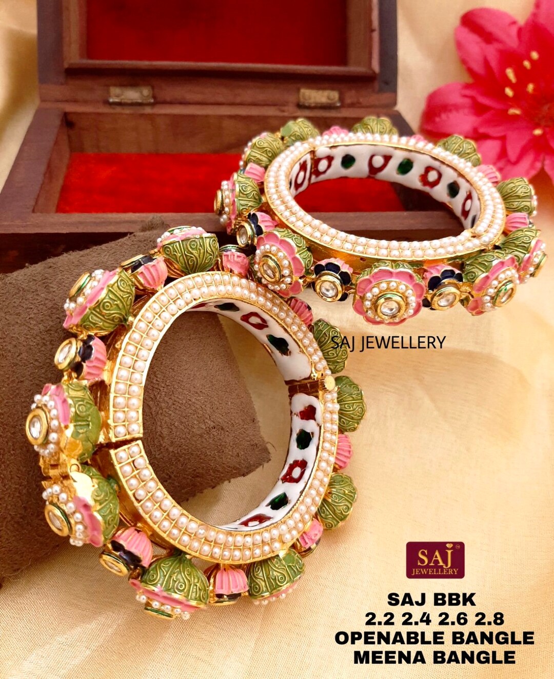 Indian Ethnic Rajasthani Kada Bangle Jadau Meenakari Bangles - Etsy