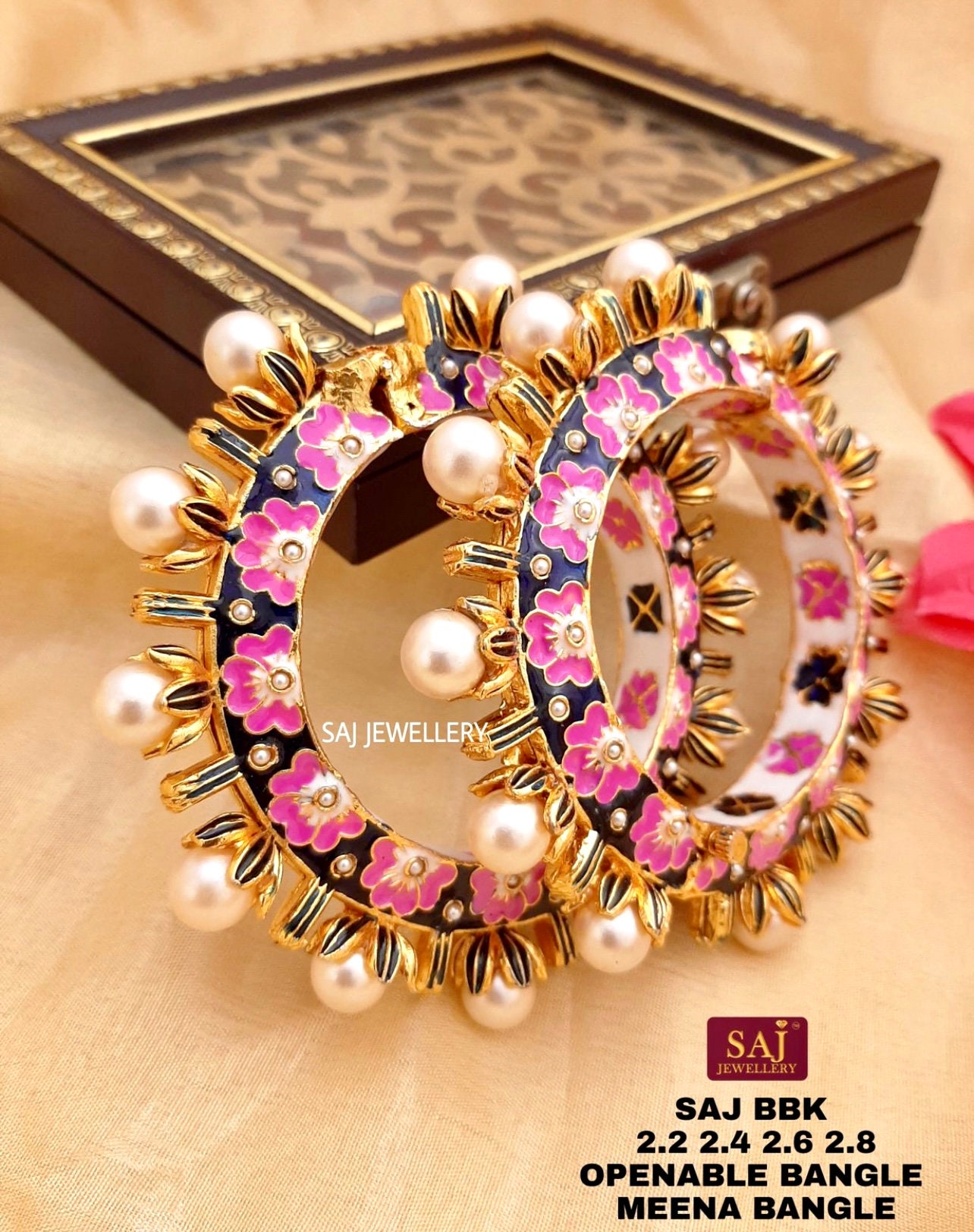 Indian Ethnic Rajasthani Kada Bangle Jadau Meenakari Bangle - Etsy