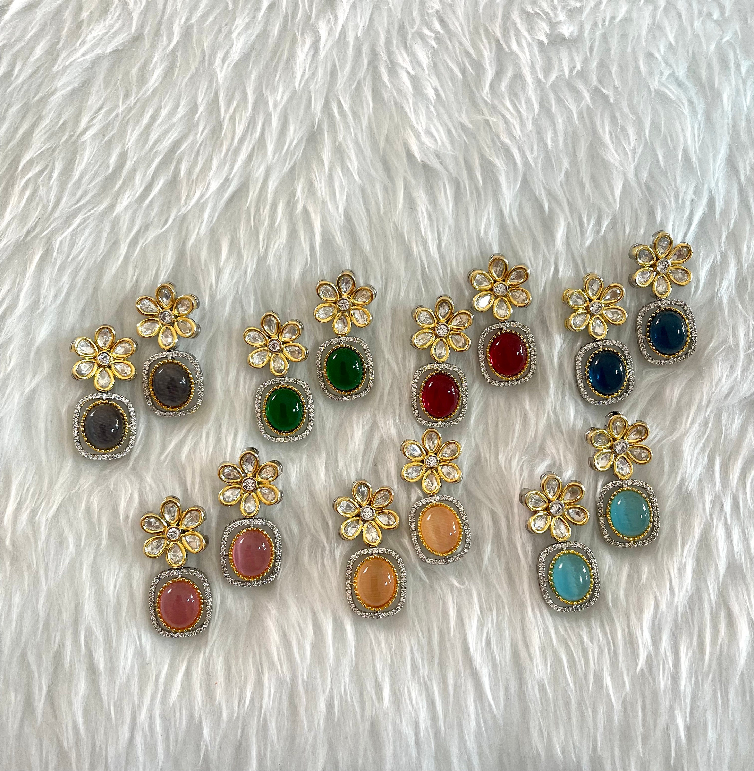 Sabyasachi Inspired Jaipuri Kundan Designer Earrings - Etsy
