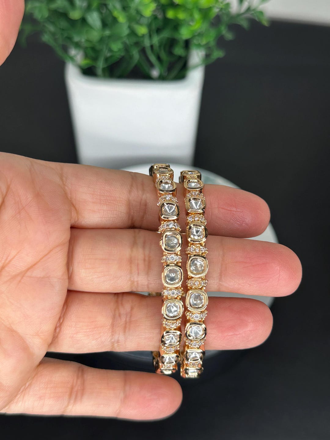 Sabyasachi Inspired Uncut Polki Kundan Designer Bangles - Etsy