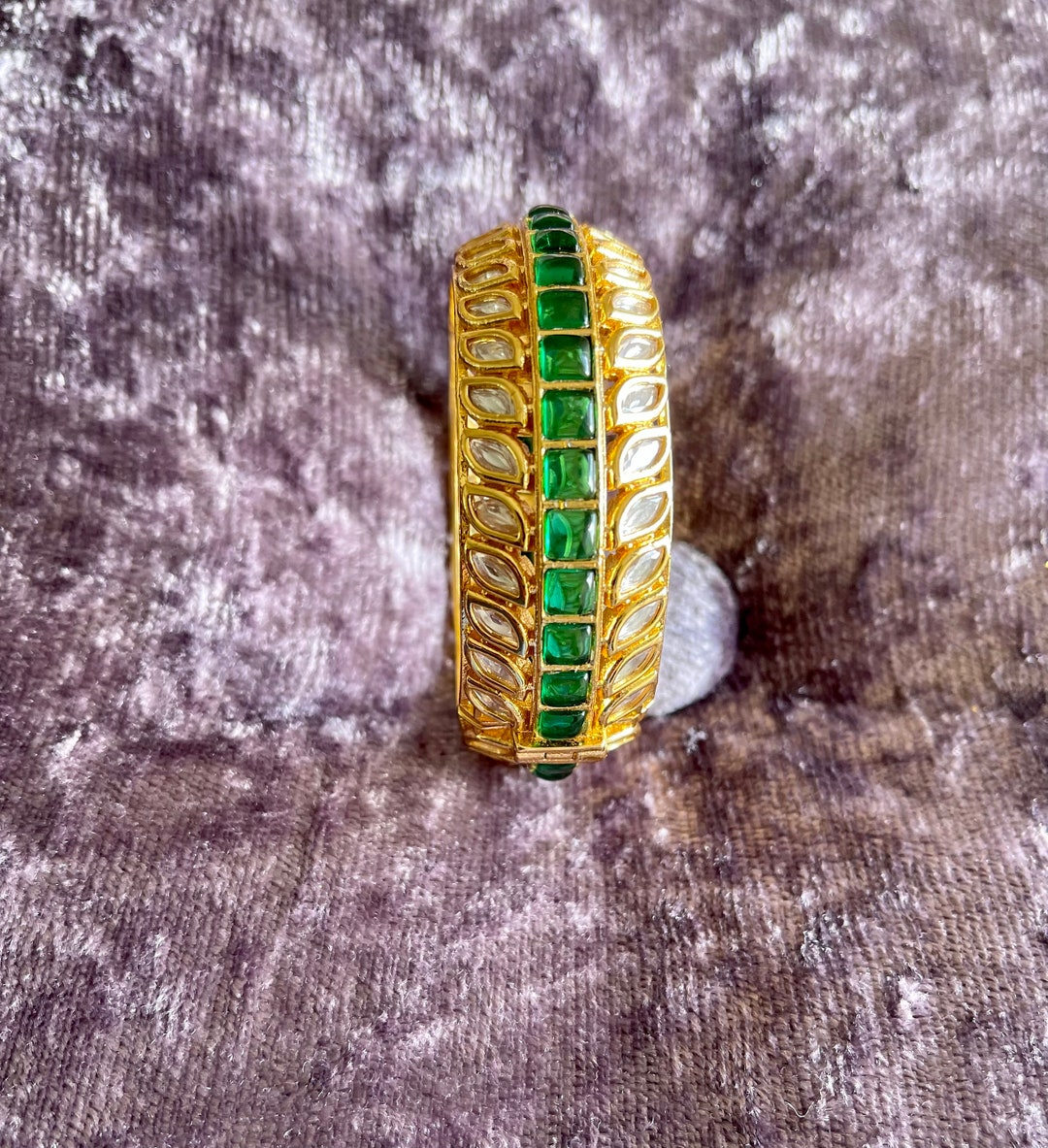 Sabyasachi Inspired Uncut Kundan Designer Bangle - Etsy