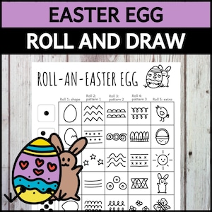 Roll-an-easter Egg Roll and Draw an Easter Egg Game Spring Dice Drawing ...