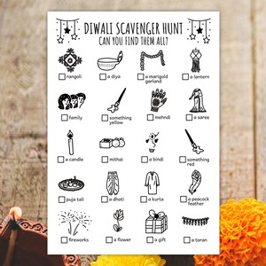 Diwali Scavenger Hunt for Kids, Deepavali Treasure Hunt, Party Activity ...