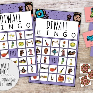 Diwali Bingo Game for Kids, Kids Deepavali Party Game, Classroom Game ...