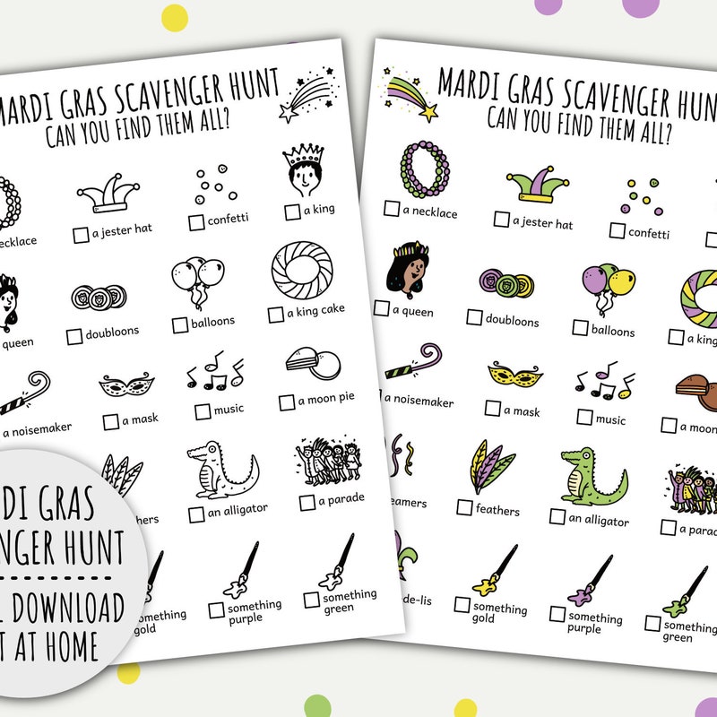 Mardi Gras Activity - Etsy