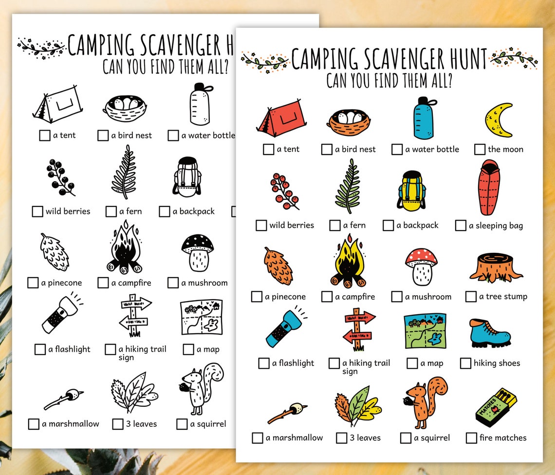 Summer Scavenger Hunt Bundle for Kids, Set of 4 Summer Treasure Hunt ...