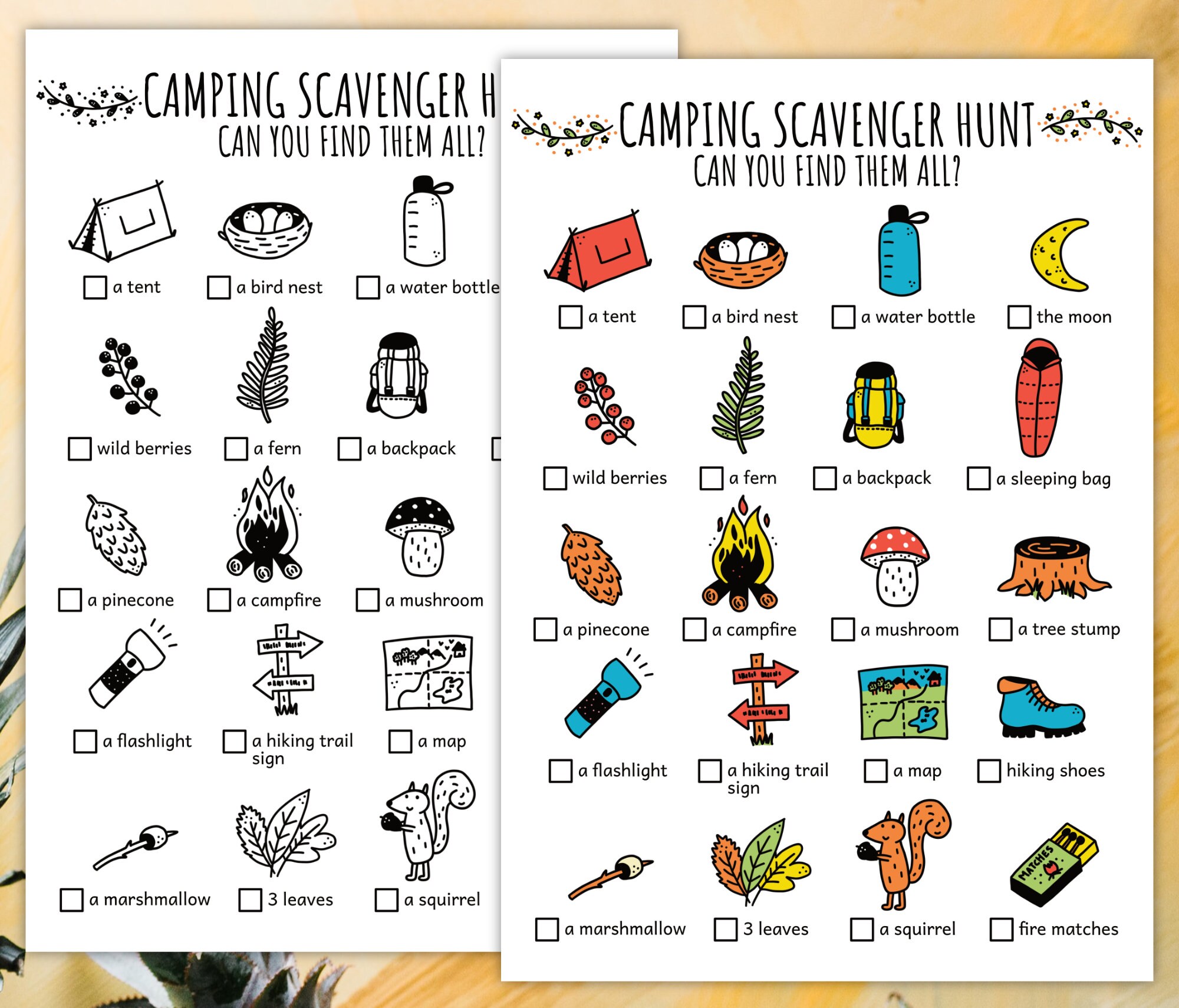 Summer Scavenger Hunt Bundle for Kids, Set of 4 Summer Treasure Hunt ...