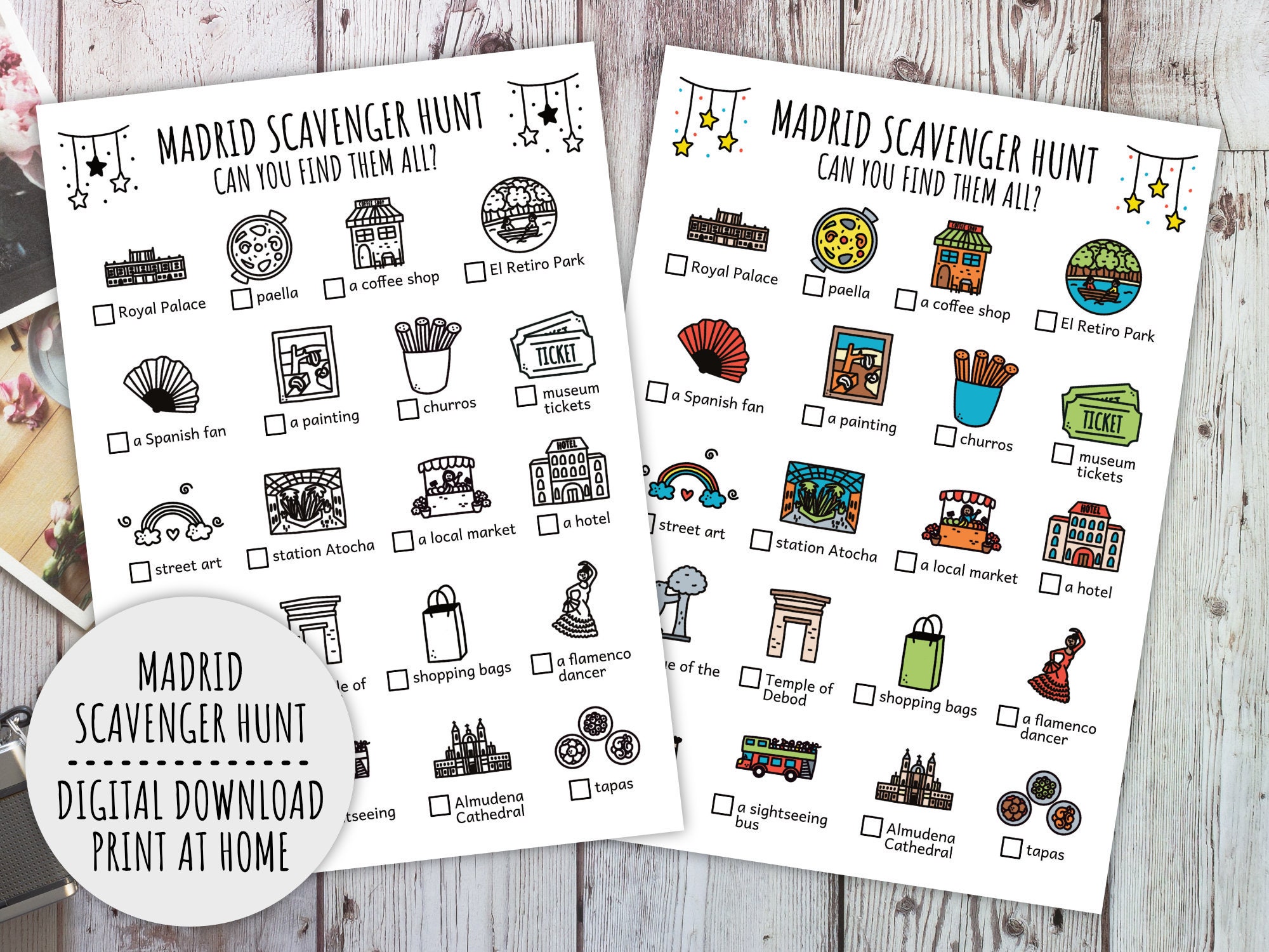 Madrid Scavenger Hunt for Kids, Travel City Trip Treasure Hunt, Family ...