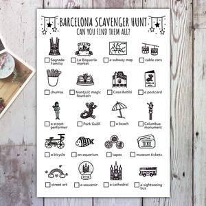 Barcelona Scavenger Hunt for Kids, Travel City Trip Treasure Hunt ...
