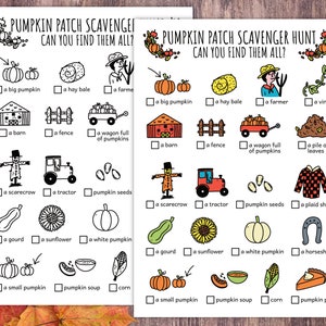 Fall Scavenger Hunt Bundle for Kids, Set of 4 Autumn Treasure Hunt ...
