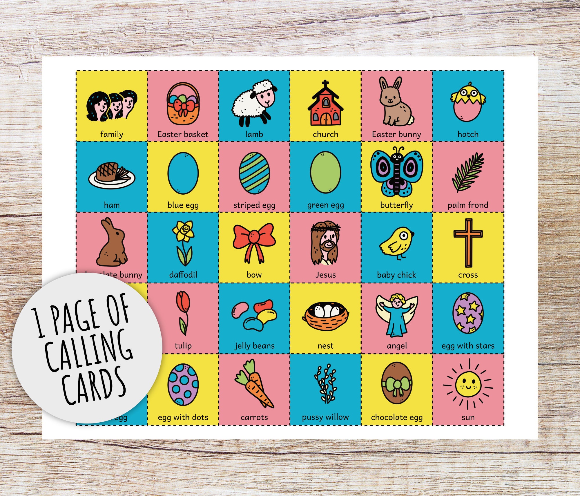 Easter Bingo Game for Kids, Kids Spring Party Game, Classroom Game and ...