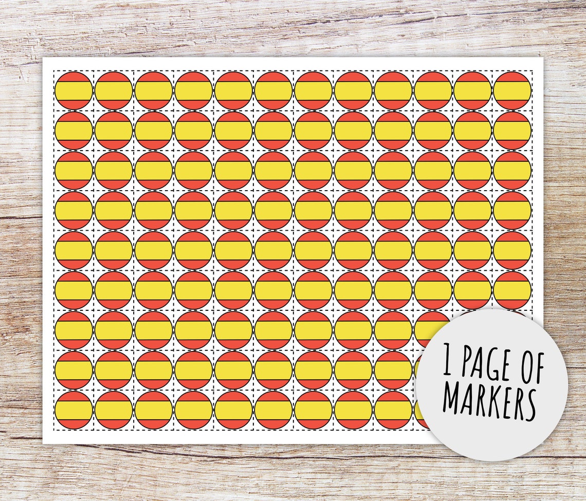 Barcelona Bingo Game for Kids, Kids Spain Party Game, Love Travel Game ...