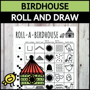 Roll-a-birdhouse Roll and Draw a Birdhouse Game Spring Dice Drawing ...