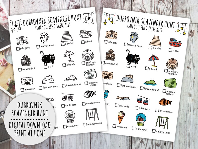Dubrovnik Scavenger Hunt for Kids, Travel City Trip Treasure Hunt ...