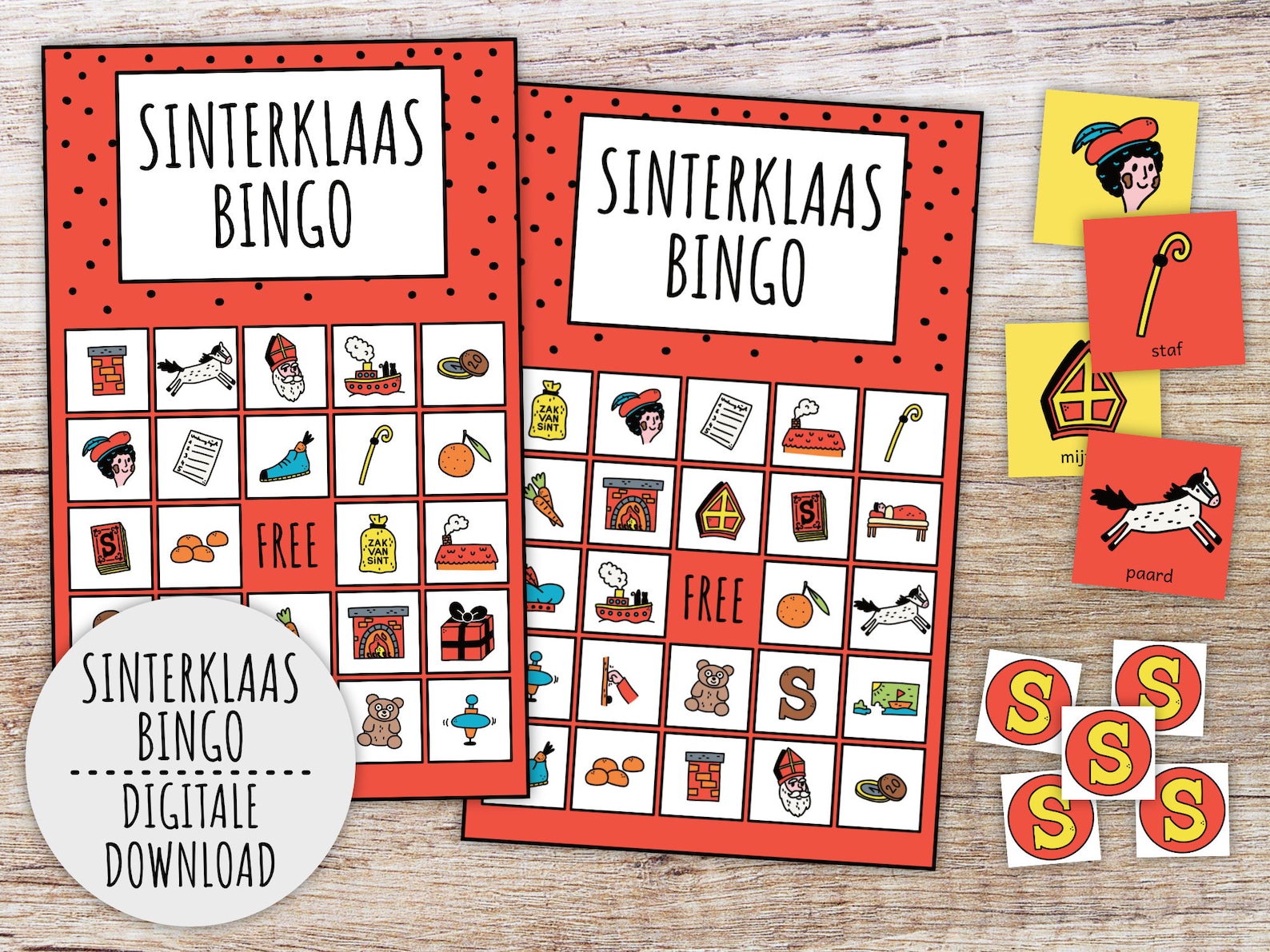 Saint Nicolas Bingo Game for Kids, Sinterklaas Party Game, Dutch ...