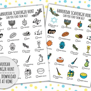 Hanukkah Scavenger Hunt for Kids, Chanukah Treasure Hunt, Party ...