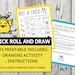 Roll-a-chick Roll and Draw a Chick Game Easter Spring Dice Drawing ...