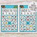 Under the Sea Bingo Game for Kids, Kids Underwater Party Game, Ocean ...