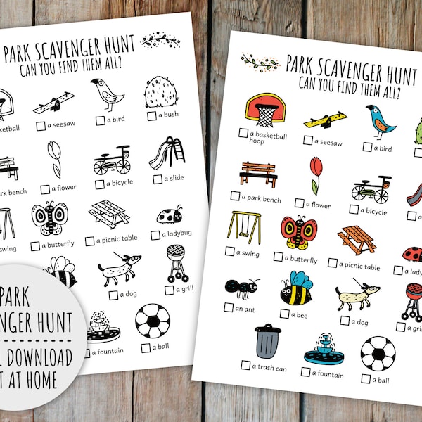 Scavenger Hunt in the Park - Etsy