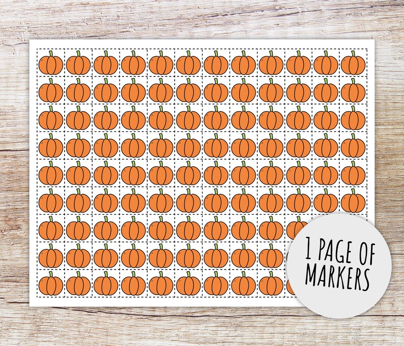 Pumpkin Patch Bingo Game for Kids, Kids Fall Party Game, Preschool ...