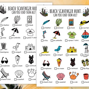 Summer Scavenger Hunt Bundle for Kids, Set of 4 Summer Treasure Hunt ...