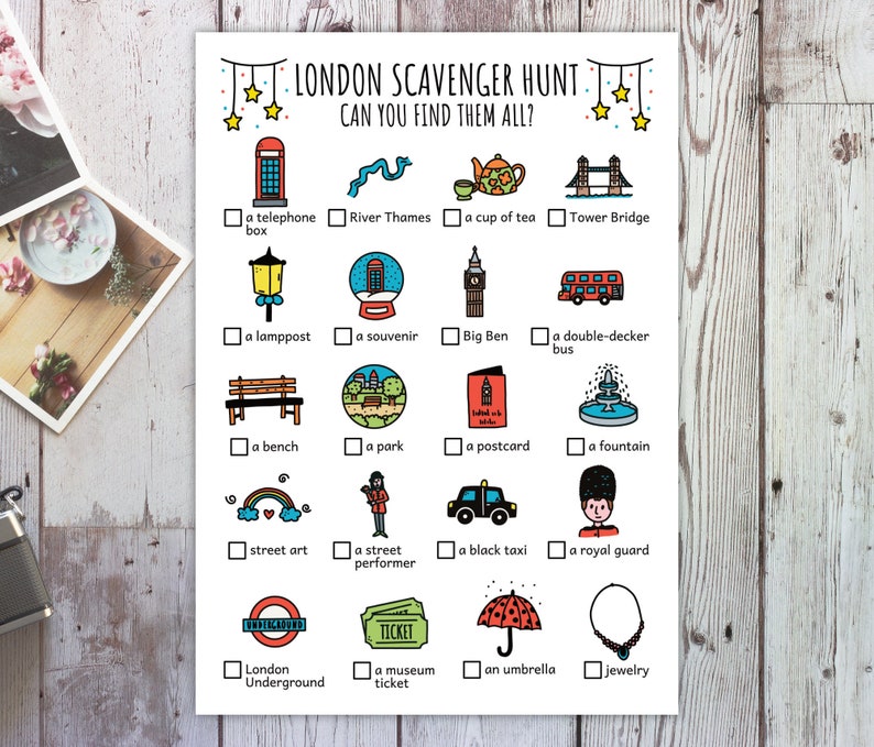 London Scavenger Hunt for Kids, Travel City Trip Treasure Hunt, UK ...