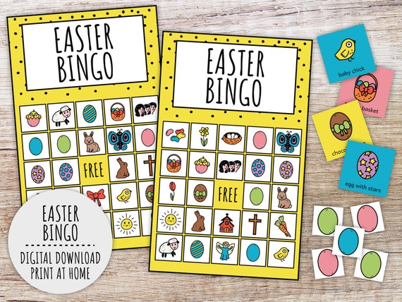 Easter Bingo Game for Kids Kids Spring Party Game Classroom | Etsy