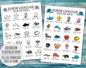 Aquarium Scavenger Hunt for Kids Under the Sea Treasure Hunt - Etsy