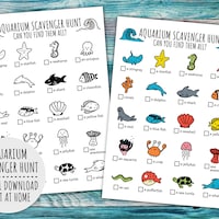 Aquarium Scavenger Hunt, Scavenger Hunt Kids, Ocean Worksheets, Field ...