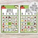 Apple Bingo Game for Kids, Kids Harvest Autumn Party Game, Classroom ...