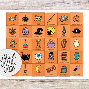 Halloween Bingo Game for Kids, Kids Spooky Fall Party Game, Preschool ...