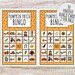 Pumpkin Patch Bingo Game for Kids, Kids Fall Party Game, Preschool ...