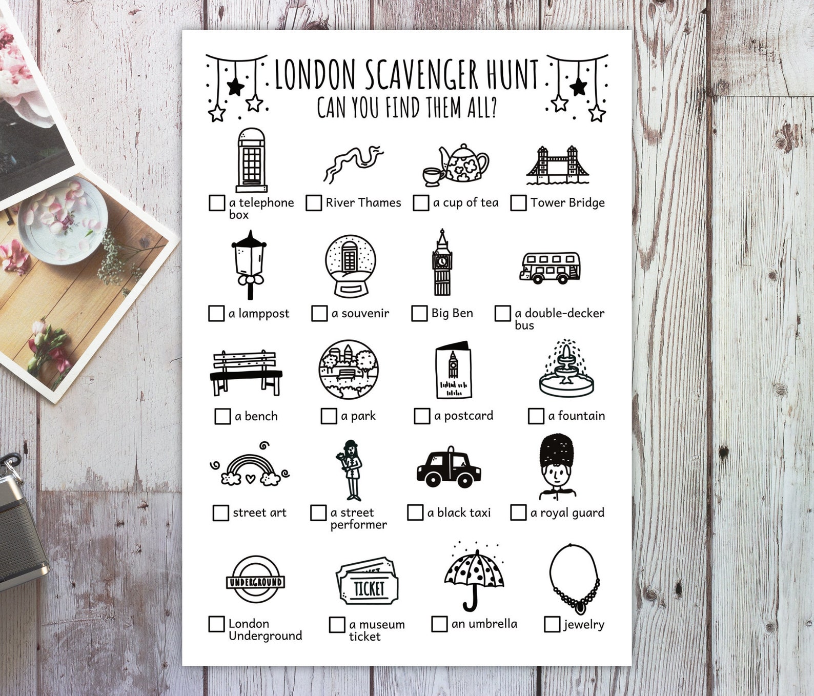 London Scavenger Hunt for Kids, Travel City Trip Treasure Hunt, UK ...