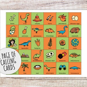 Dinosaur Bingo Game for Kids, Kids Dino Birthday Party Game, Classroom ...