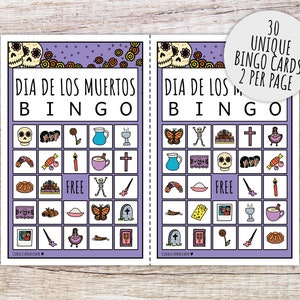 Dia De Los Muertos Bingo Game for Kids, Kids Party Game, Day of the ...