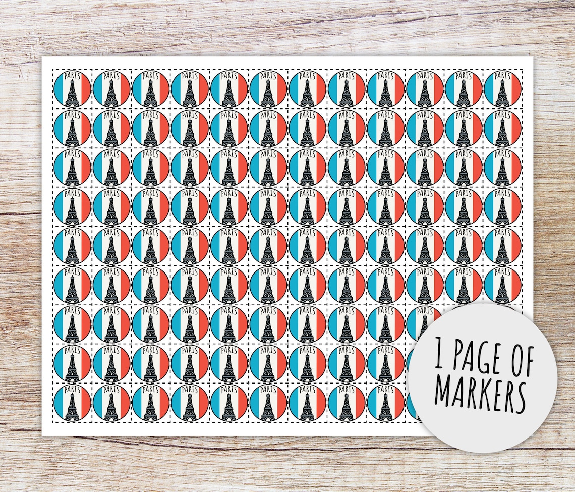 Paris Bingo Game for Kids, Kids Parisian Party Game, Travel Classroom ...