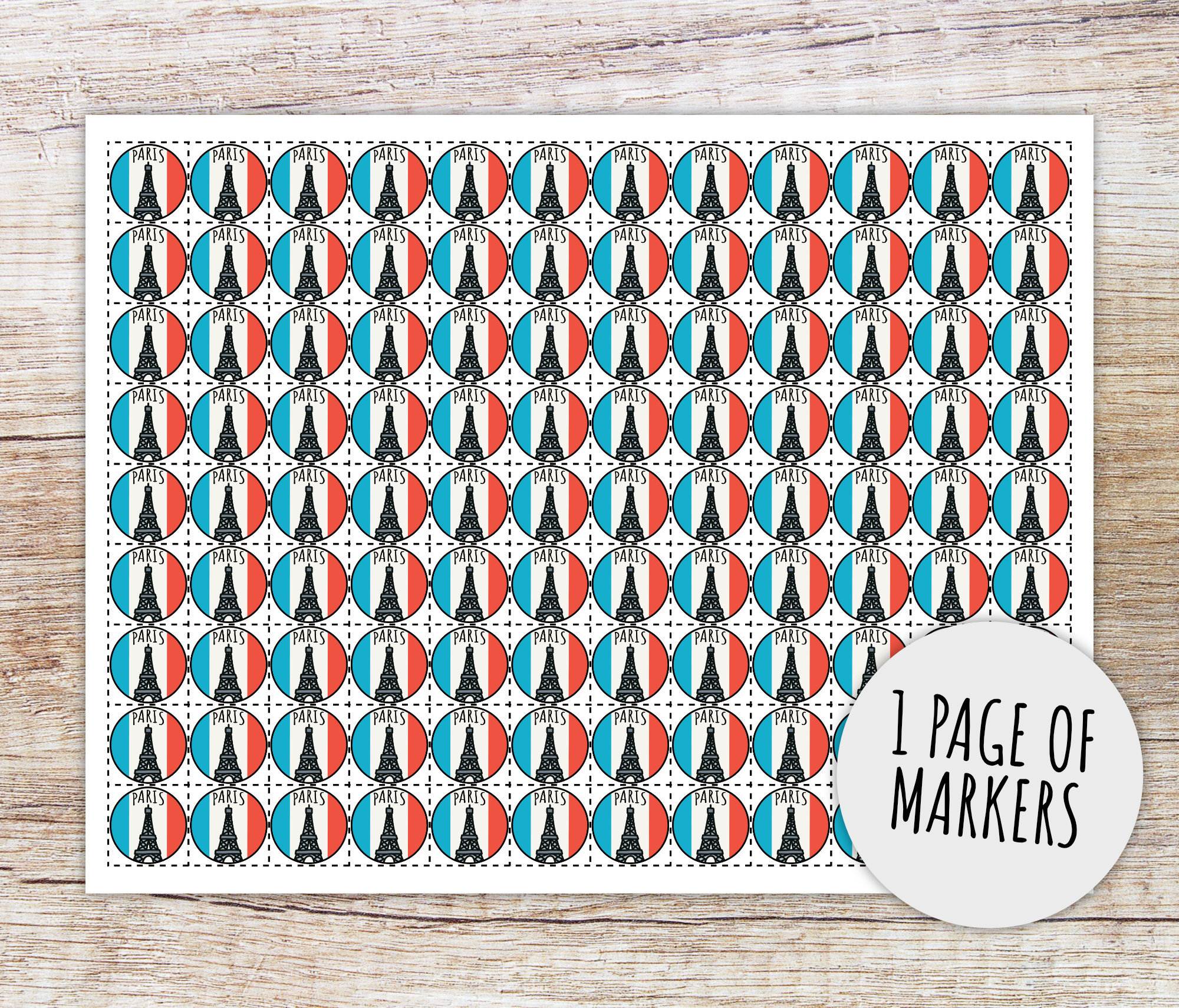 Paris Bingo Game for Kids, Kids Parisian Party Game, Travel Classroom ...