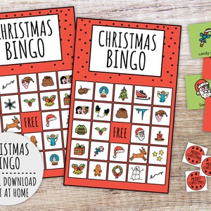 Christmas Bingo Game for Kids, Kids Winter Party Game, Preschool ...