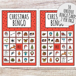 Christmas Bingo Game for Kids, Kids Winter Party Game, Preschool ...