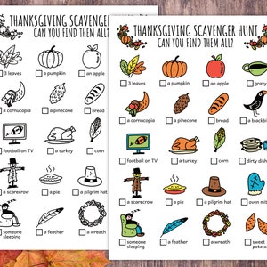 Fall Scavenger Hunt Bundle for Kids, Set of 4 Autumn Treasure Hunt ...