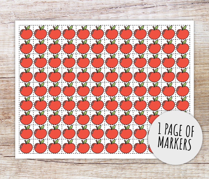 Apple Bingo Game for Kids, Kids Harvest Autumn Party Game, Classroom ...