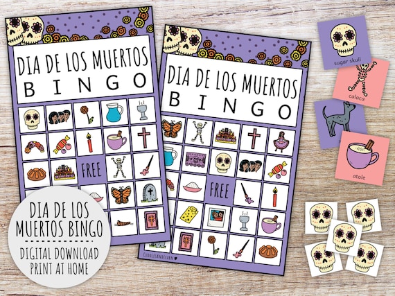 Dia De Los Muertos Bingo Game for Kids Kids Party Game Day - Etsy