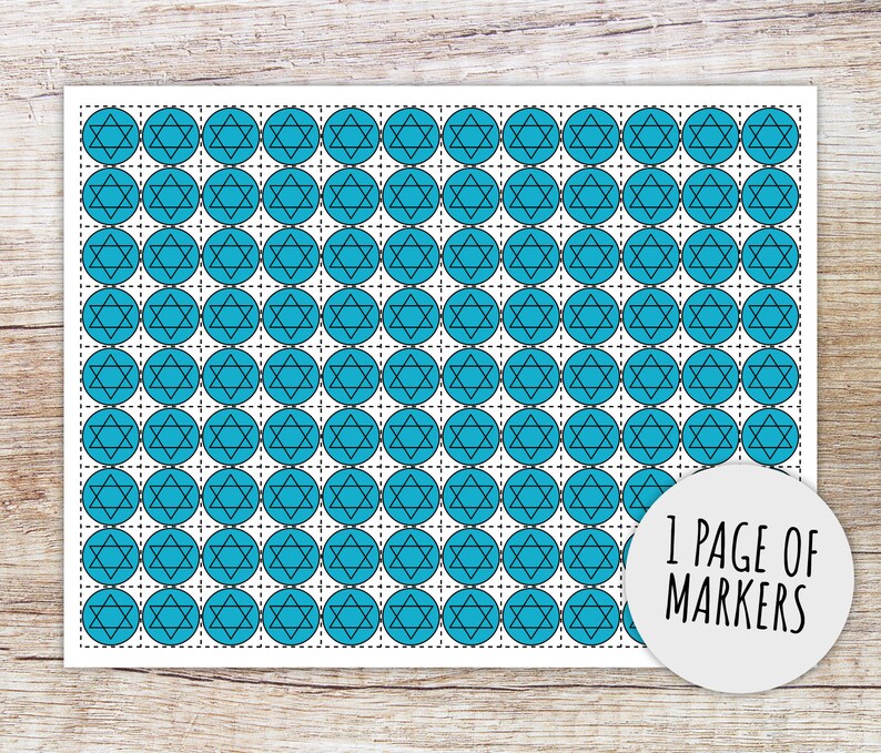 Hanukkah Bingo Game for Kids, Chanukah Party Game, Classroom Game and ...