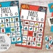 Paris Bingo Game for Kids, Kids Parisian Party Game, Travel Classroom ...