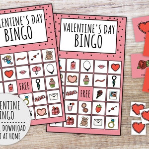 Valentine's Day Bingo Game for Kids, Kids Winter Party Game, Classroom ...