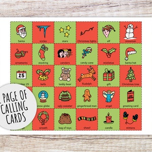 Christmas Bingo Game for Kids, Kids Winter Party Game, Preschool ...