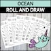 Ocean Roll and Draw Game Under the Sea Dice Drawing Activity for Kids ...