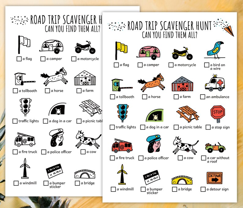 Summer Scavenger Hunt Bundle for Kids, Set of 4 Summer Treasure Hunt ...