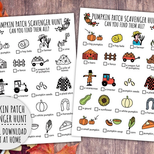 Autumn Scavenger Hunt Printable Fall Party Games Fall - Etsy